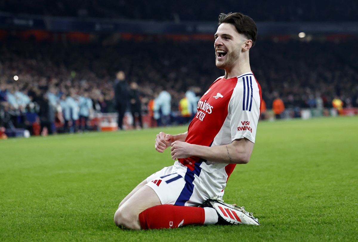 Arsenal's midfield maestro Declan Rice shines in Champions League victory - Hollywoodbets UK ...